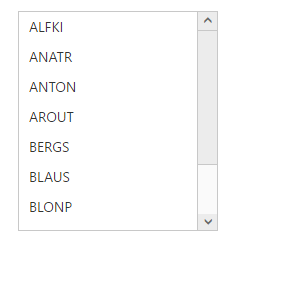 Syncfusion ListBox Databinding