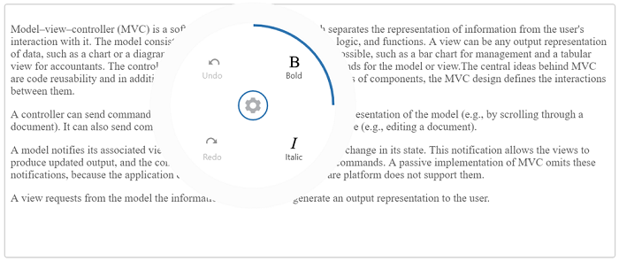 Syncfusion Radial Menu Template Support.