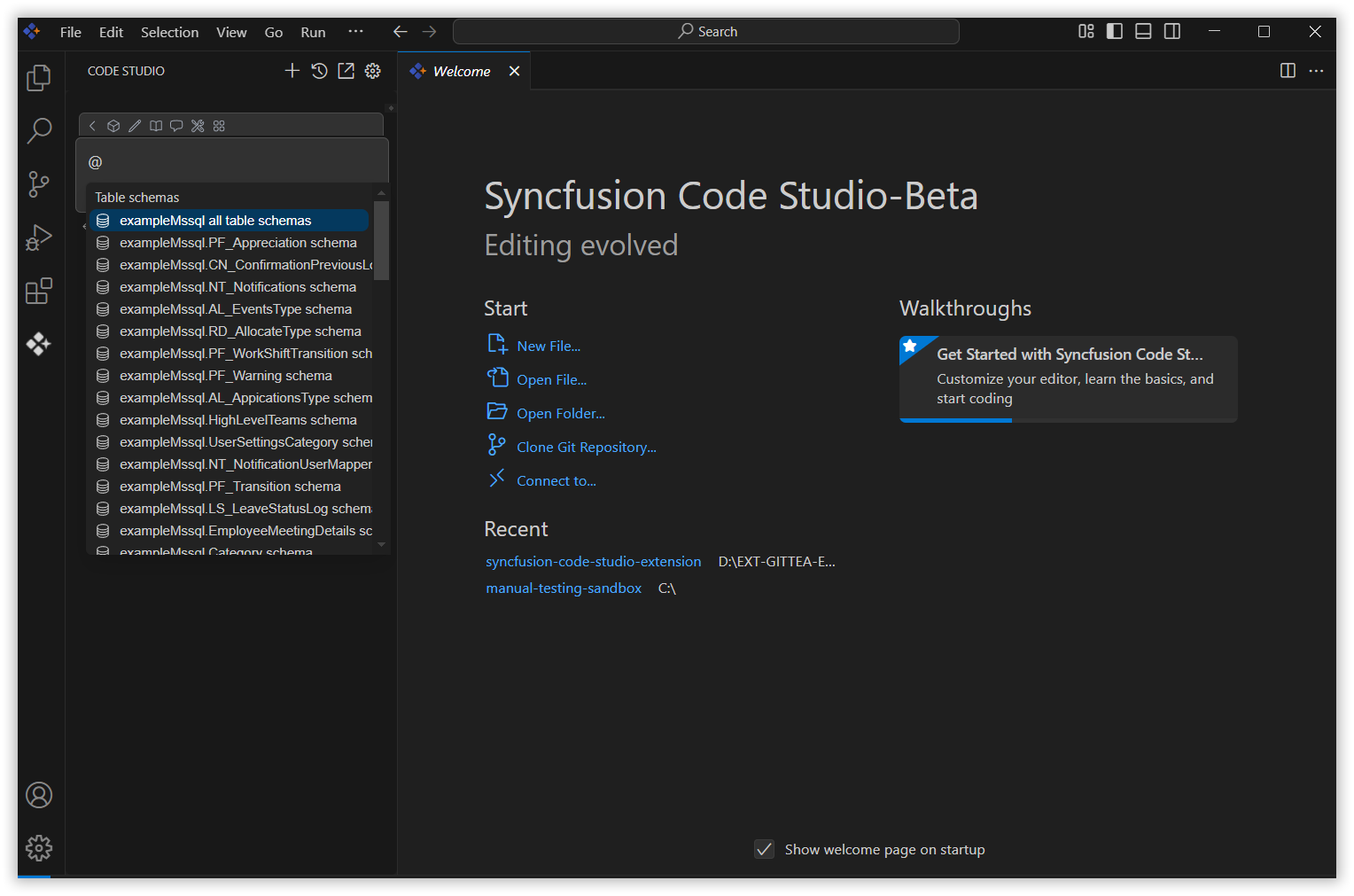Using the Database Context in Syncfusion Code Studio