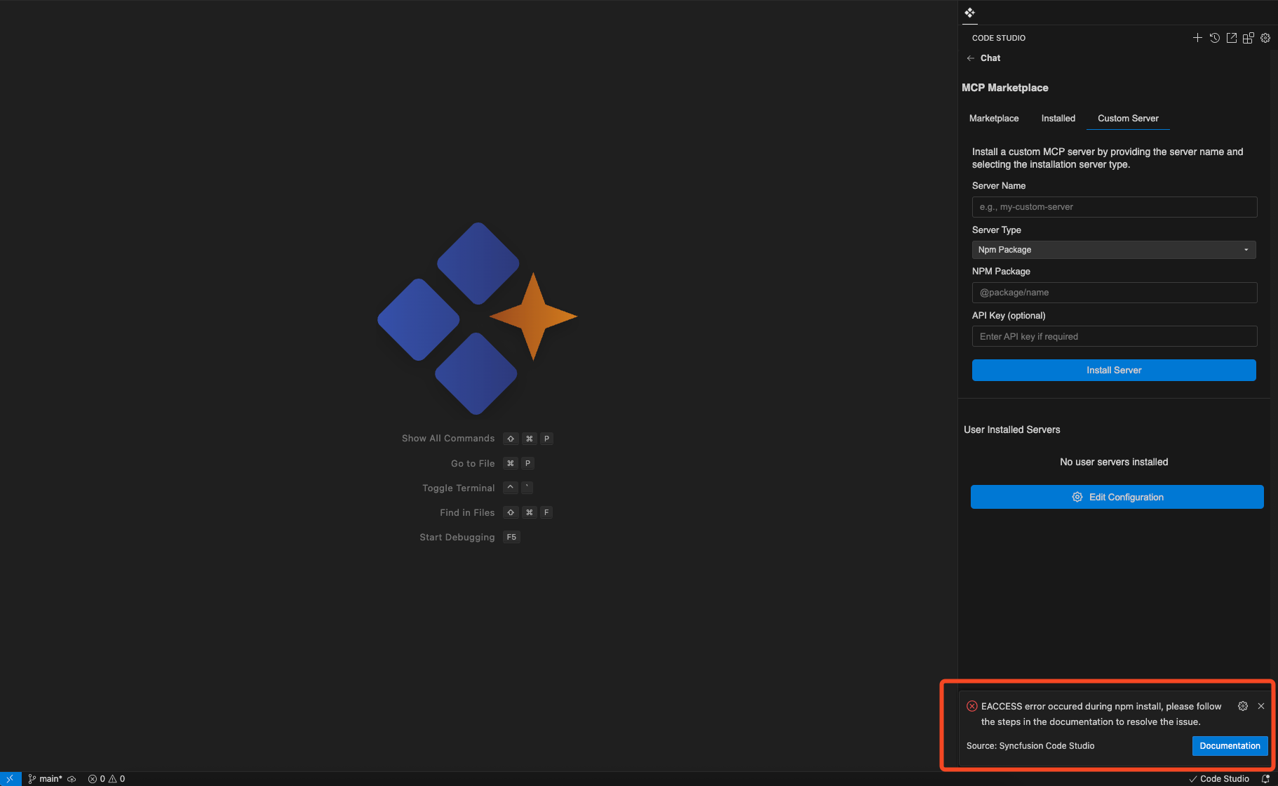 Resolve MCP Server EACCESS Error