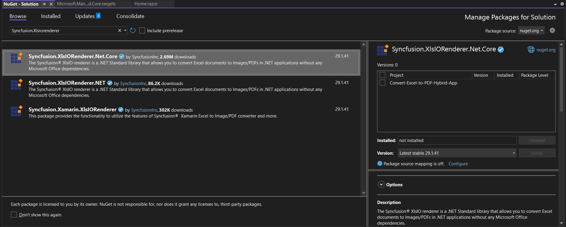 Convert an Excel document to PDF in Blazor | Syncfusion