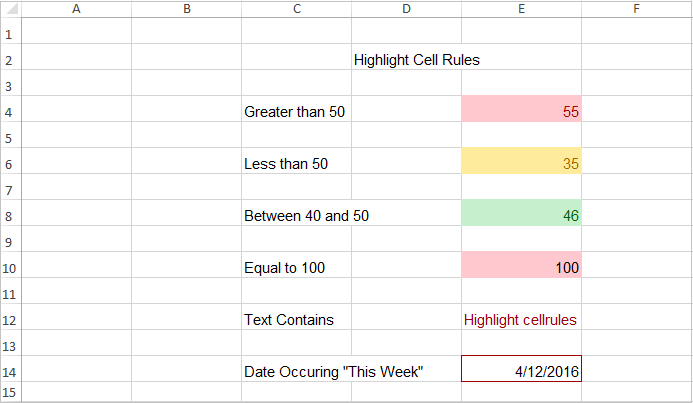 Conditional Formatting in UWP Spreadsheet control | Syncfusion®