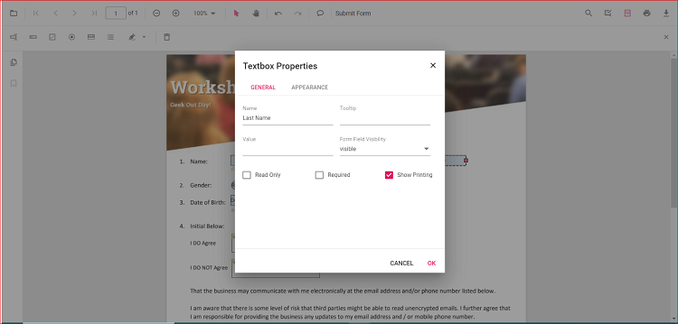 Design form fields in the Angular PDF Viewer component | Syncfusion