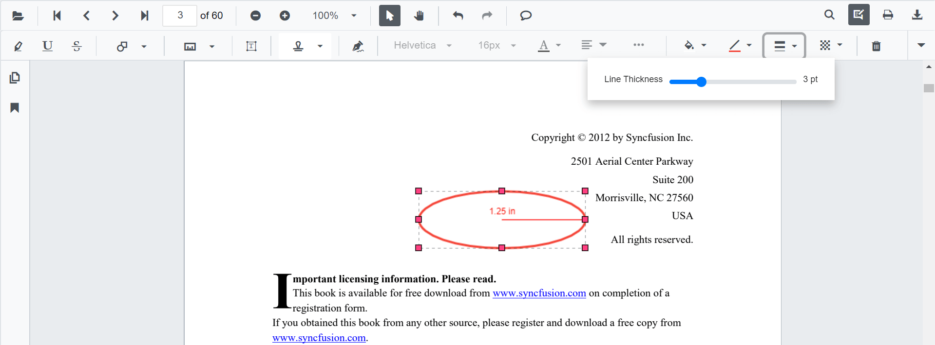 Measurement annotations in Blazor SfPdfViewer Component | Syncfusion