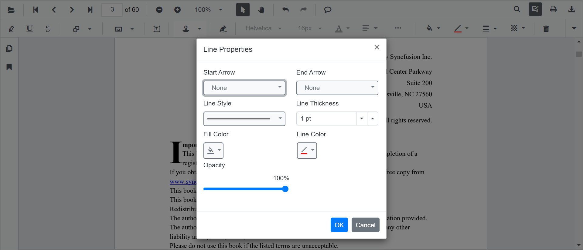 Shape annotations in Blazor SfPdfViewer Component | Syncfusion