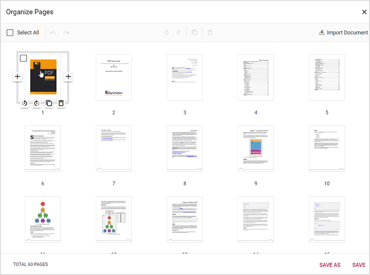Organize Pages in EJ2 JavaScript PDF Viewer control | Syncfusion