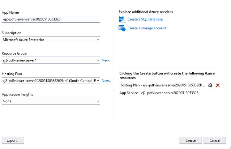 Deploy TypeScript PDF Viewer server app to Azure App Service from ...