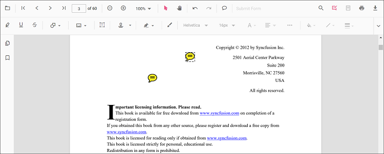 Sticky Notes In Typescript Pdf Viewer Control Syncfusion