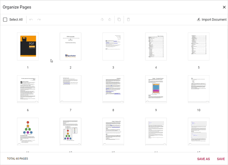 Organize Pages in React PDF Viewer component | Syncfusion