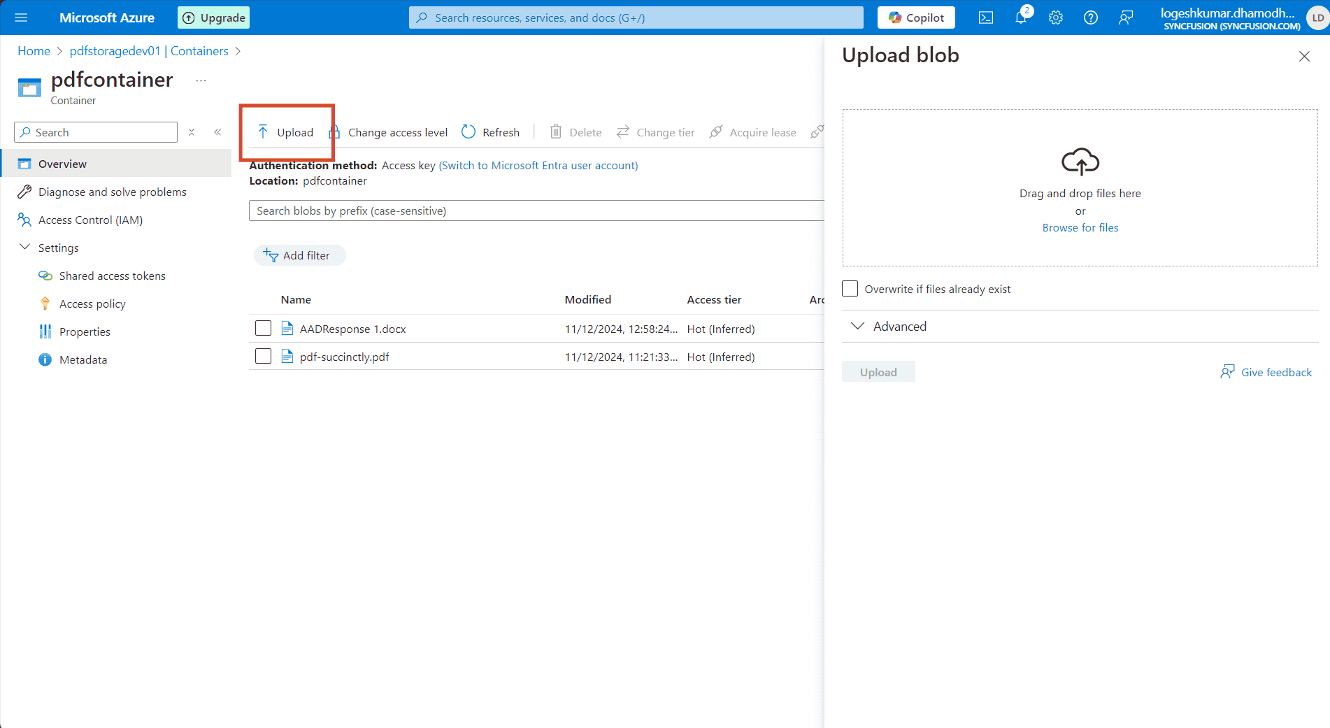 Save PDF files To AAD in Vue Pdfviewer component | Syncfusion
