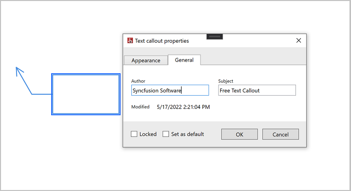 Text Callout Annotation in WPF Pdf Viewer control | Syncfusion®