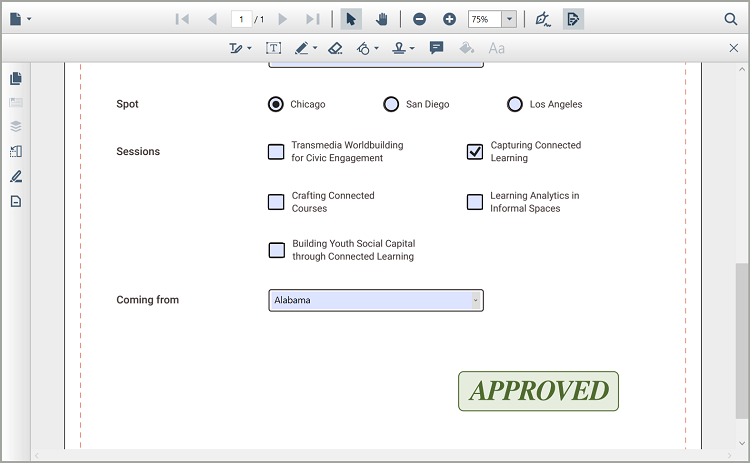 Stamp Annotation in WPF Pdf Viewer control | Syncfusion®