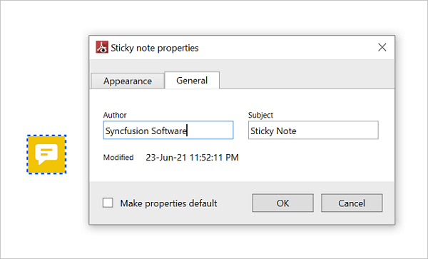 Sticky Note Annotation in WPF Pdf Viewer control | Syncfusion®