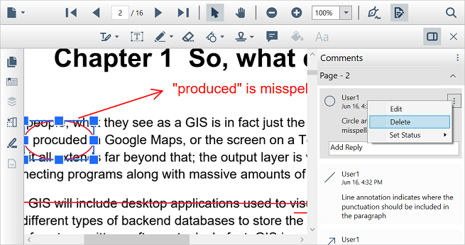 Working with annotation comments using WPF PDF Viewer | Syncfusion