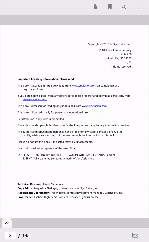 Single page view mode in PDF Viewer Xamarin.Android | Syncfusion