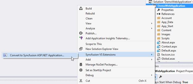 Project Conversion | Extension | Syncfusion