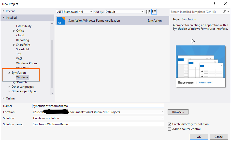 Project Templates For Windows Forms Winforms Syncfusion