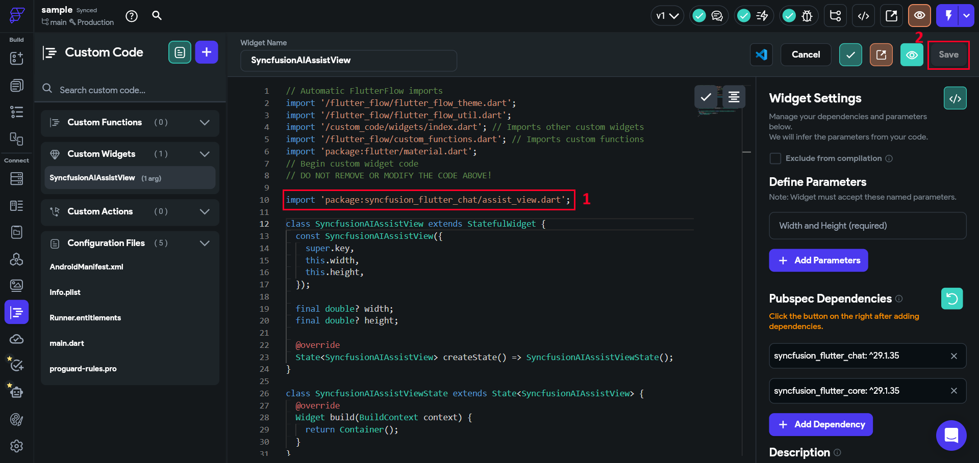 Aiassistview Widget In Flutterflow Syncfusion