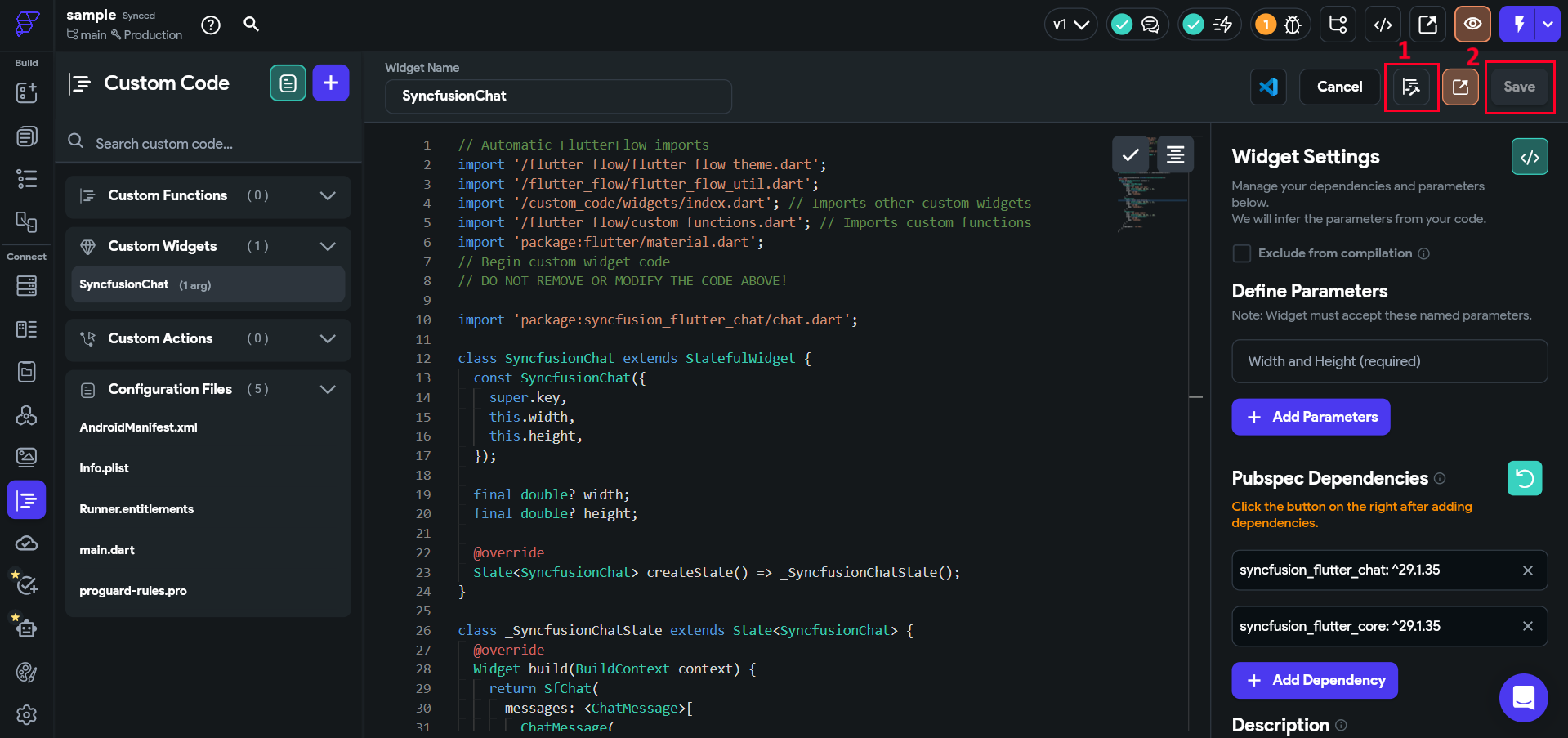 Chat Widget in FlutterFlow | Syncfusion
