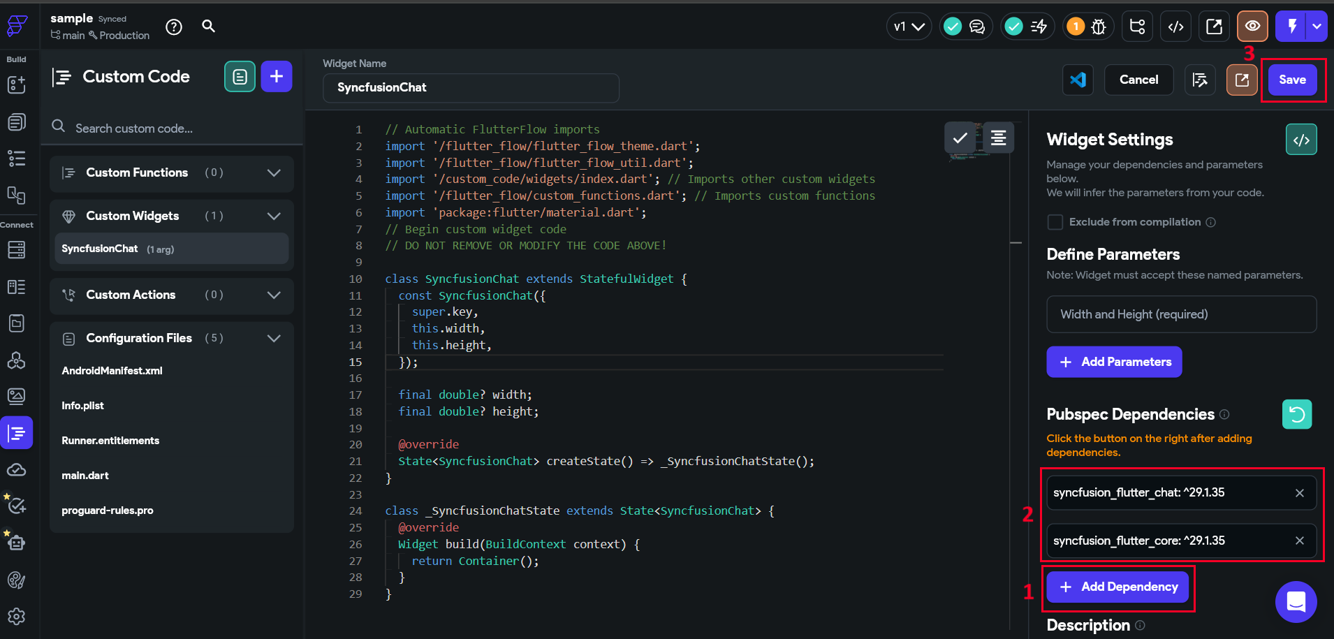 Chat Widget in FlutterFlow | Syncfusion