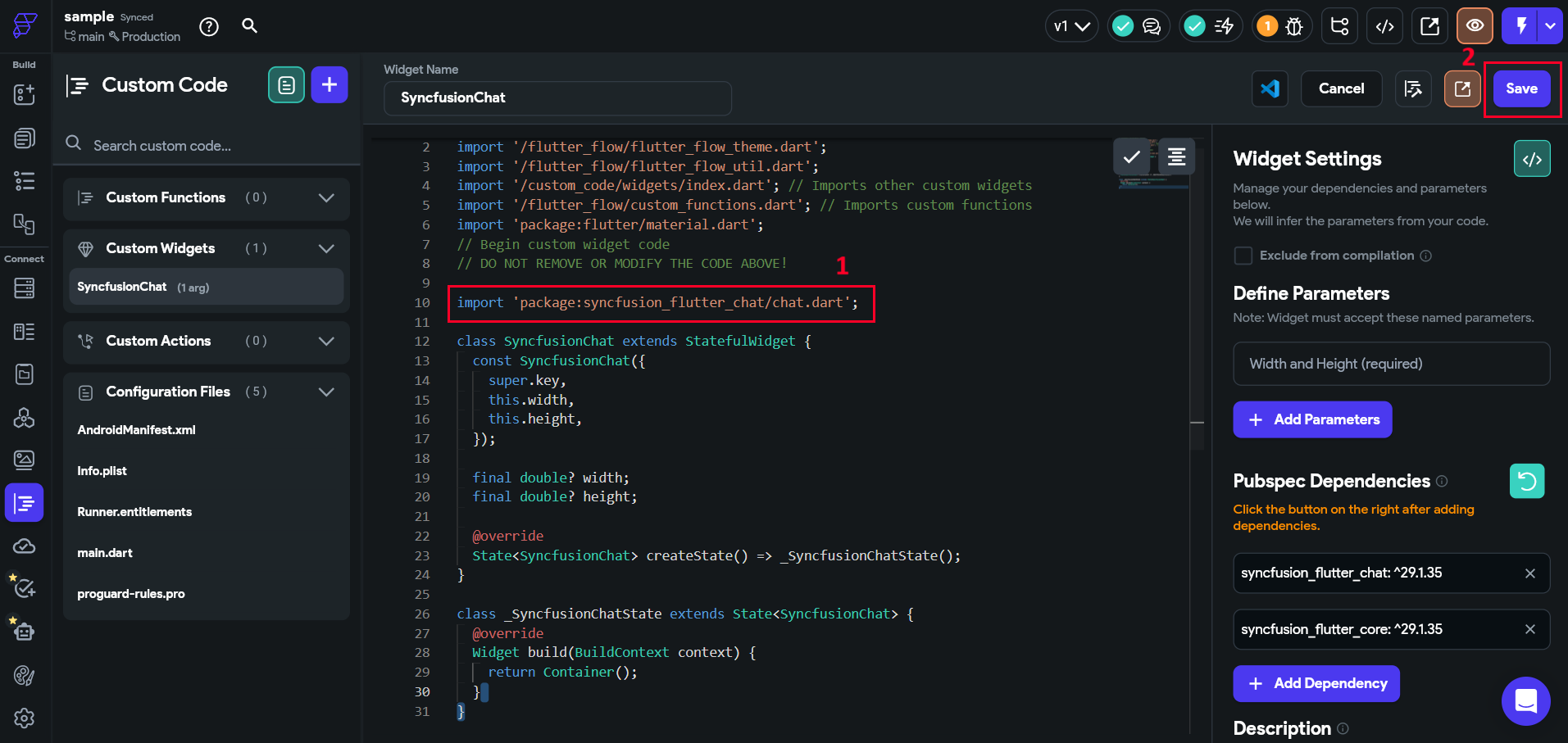 Chat Widget in FlutterFlow | Syncfusion