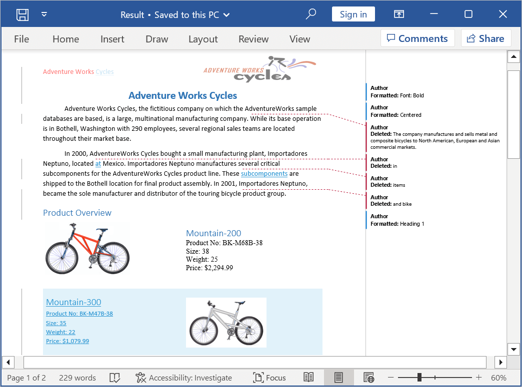 Compare Word Documents DocIO Syncfusion