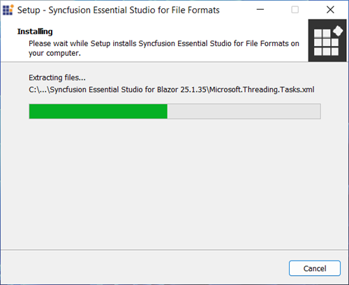 Installing Syncfusion FileFormats web installer - Syncfusion