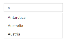 Databinding in Syncfusion AutoComplete widget for Essential JS