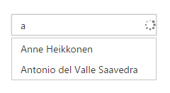 Databinding in Syncfusion AutoComplete widget for Essential JS