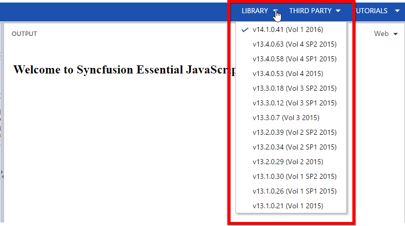 JS Playground support to widget for Essential JS
