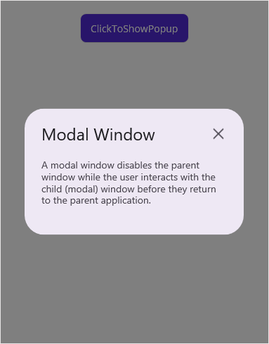 Modal Window in .NET MAUI Popup control | Syncfusion