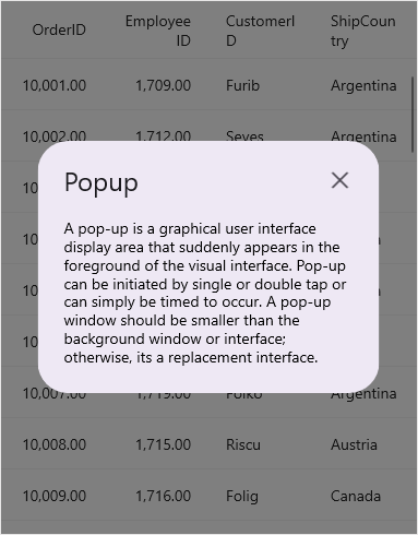 Popup Positioning in .NET MAUI Popup control | Syncfusion