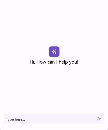 EmptyView in .NET MAUI AI AssistView control | Syncfusion