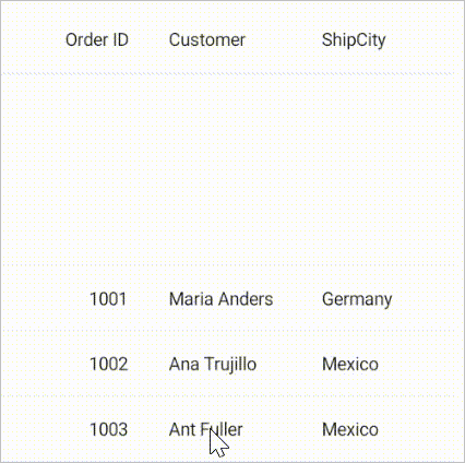 Scrolling in .NET MAUI DataGrid control | Syncfusion®