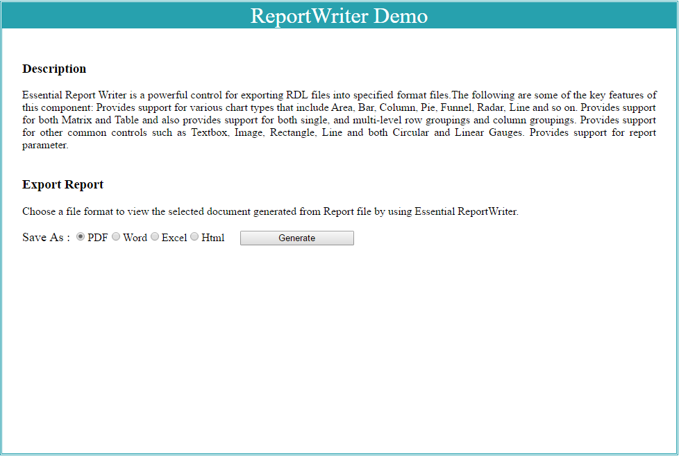 Getting Started With Aspnet Mvc Application Using Syncfusion Report