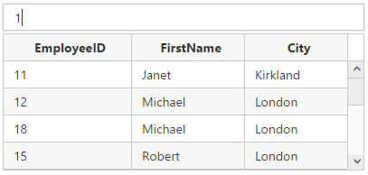 Multiple columns in TypeScript AutoComplete Control | Syncfusion