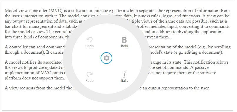 Getting Started with TypeScript RadialMenu Control | Syncfusion
