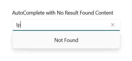 No Result Found in WinUI AutoComplete control | Syncfusion