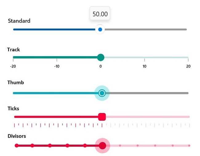 About WinUI Slider Control Syncfusion