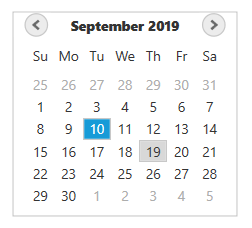 Appearance in WPF Calendar control | Syncfusion