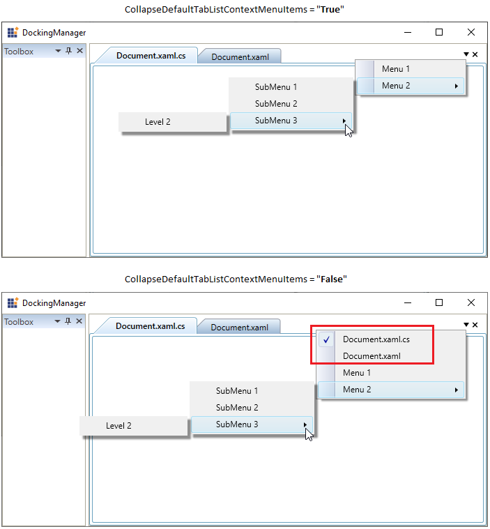 MDI/TDI functionalities in WPF Docking control | Syncfusion
