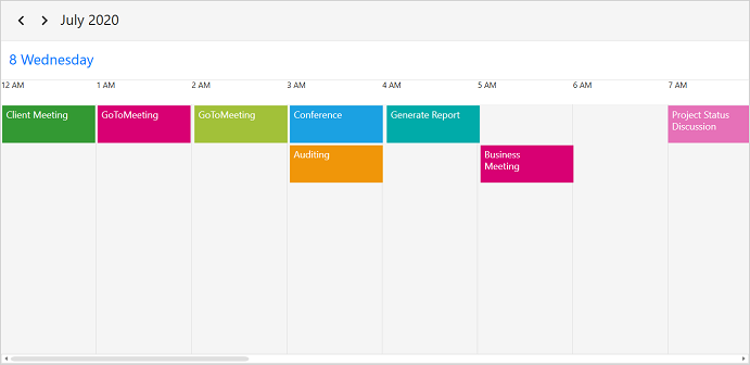 Timeline Views In Wpf Scheduler Control Syncfusion
