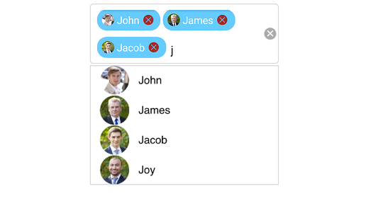 Multi Selection in Syncfusion® SfAutoComplete control for Xamarin.iOS