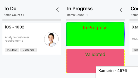 Placeholder style for Xamarin.iOS Syncfusion ® Kanban control