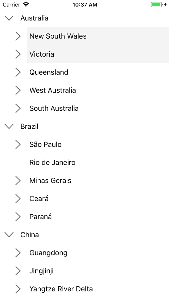 Selection | TreeView for Xamarin.iOS | Syncfusion